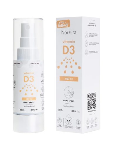Vitamin D3 400 IU Oralni Sprej za Decu - NorVita - 30 ml